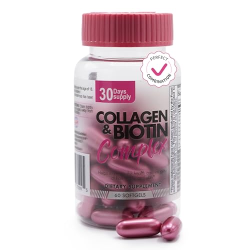 Collagen and biotin complex capsules