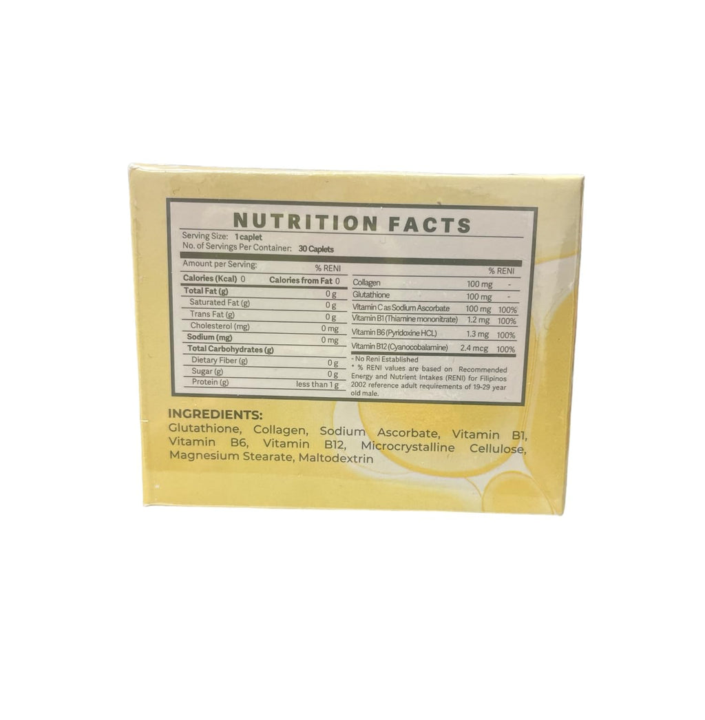 Collagen and glutathione caplets