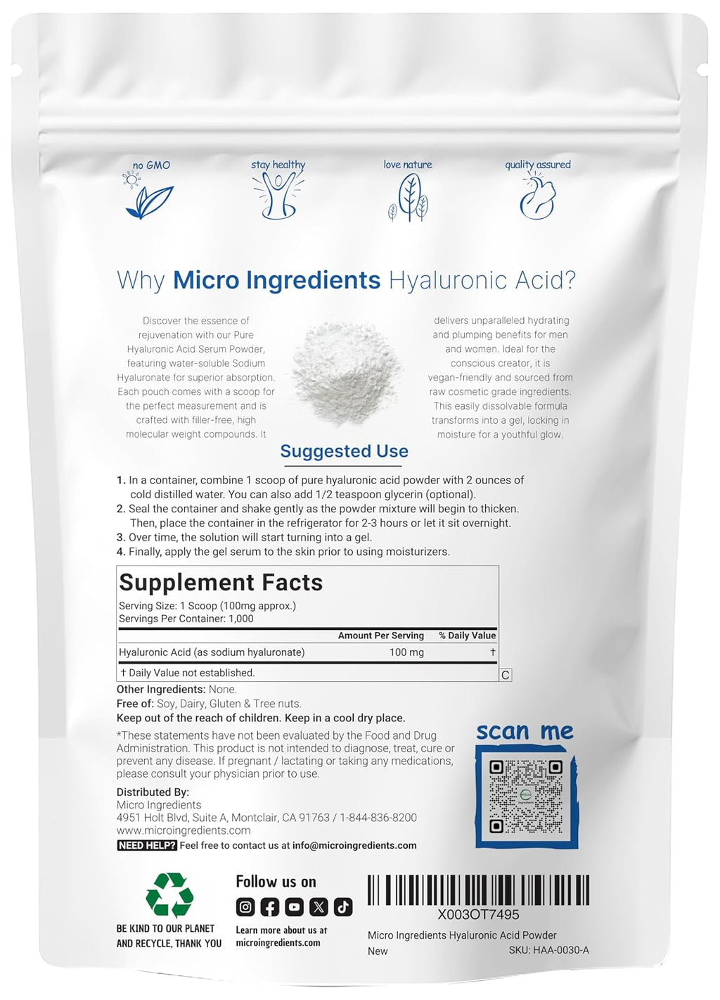 collagen boosting hyaluronic acid powder