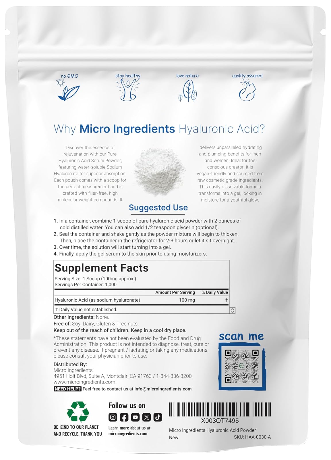 collagen boosting hyaluronic acid powder