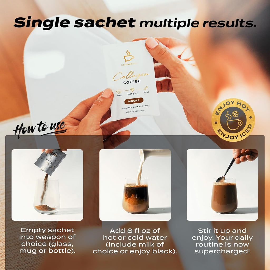 Collagen coffee for radiant skin
