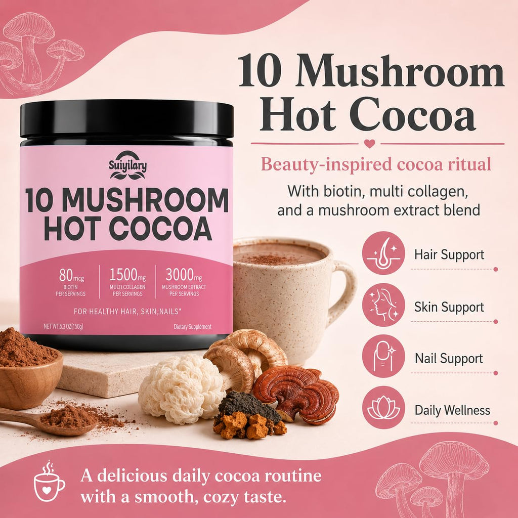 collagen enriched mushroom drink