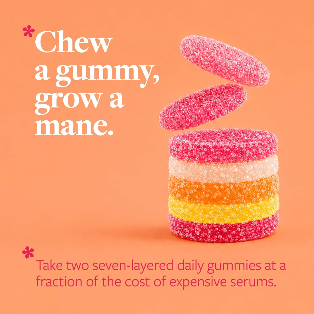 Collagen gummies for stronger hair