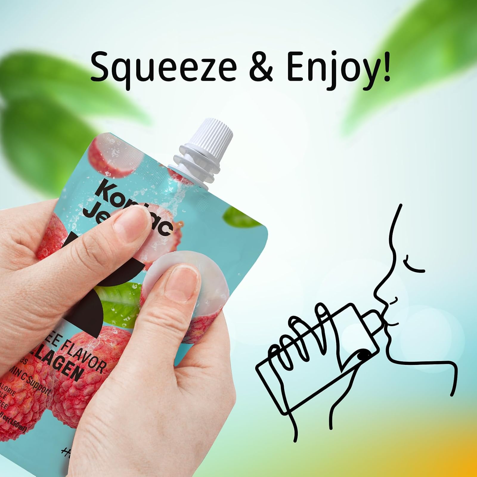 collagen gummies with lychee flavour