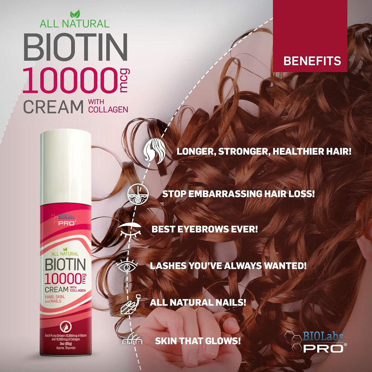 Collagen infused biotin moisturizer
