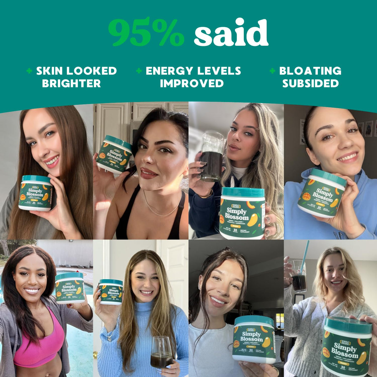 Collagen-infused greens powder for skin