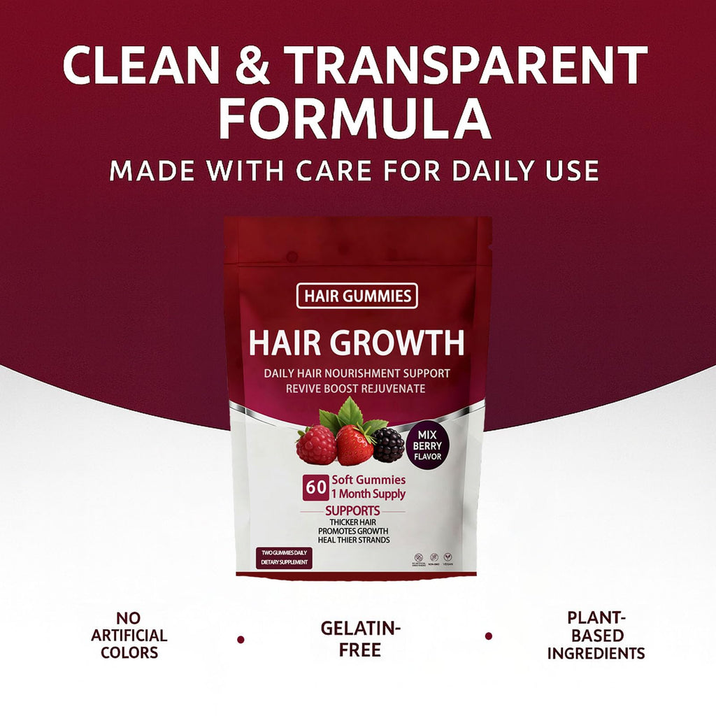 Collagen-infused gummies for vibrant locks