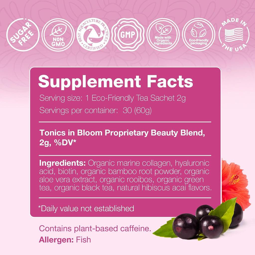 Collagen-infused tea for beauty
