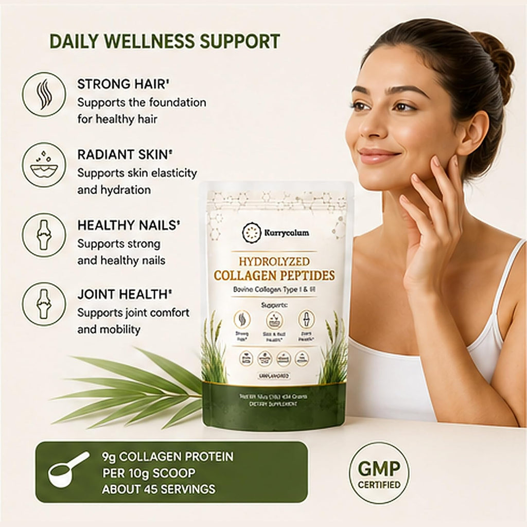 Collagen peptides for hair and nails
