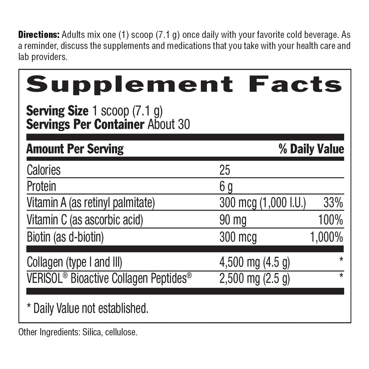 Collagen peptides for improved elasticity