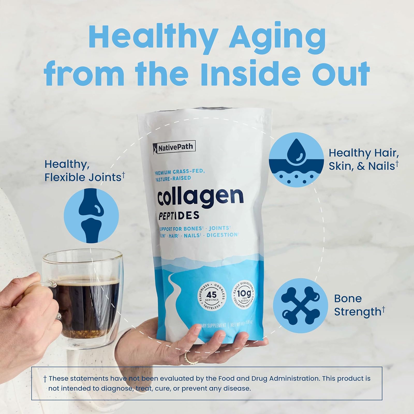 Collagen peptides for joint health
