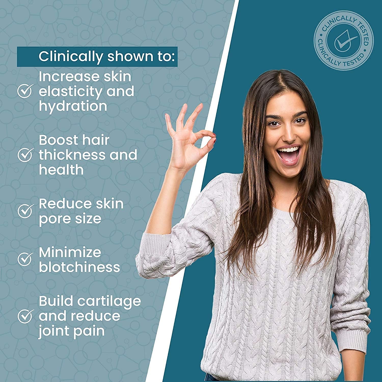 Collagen peptides for youthful appearance