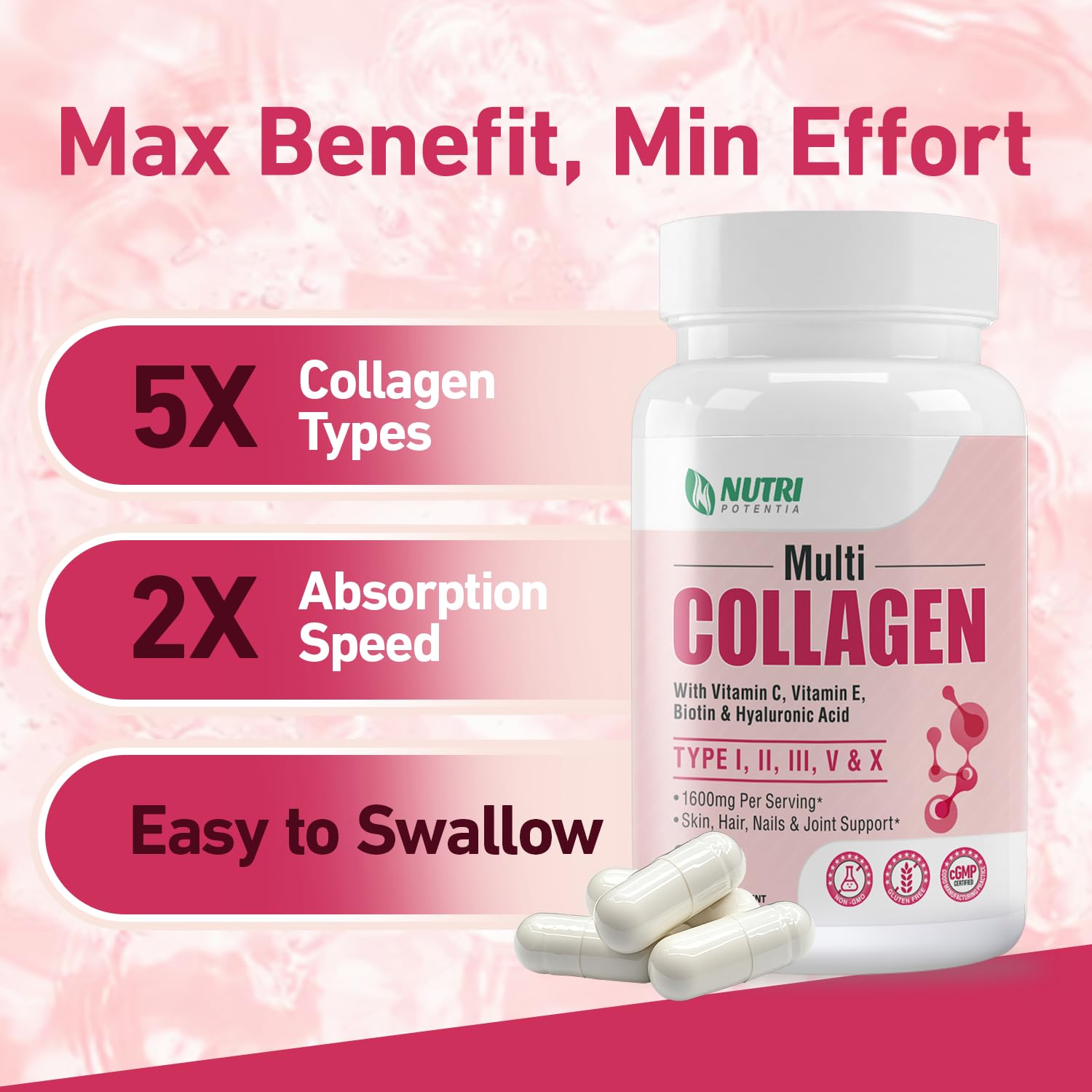 Collagen peptides for youthful appearance