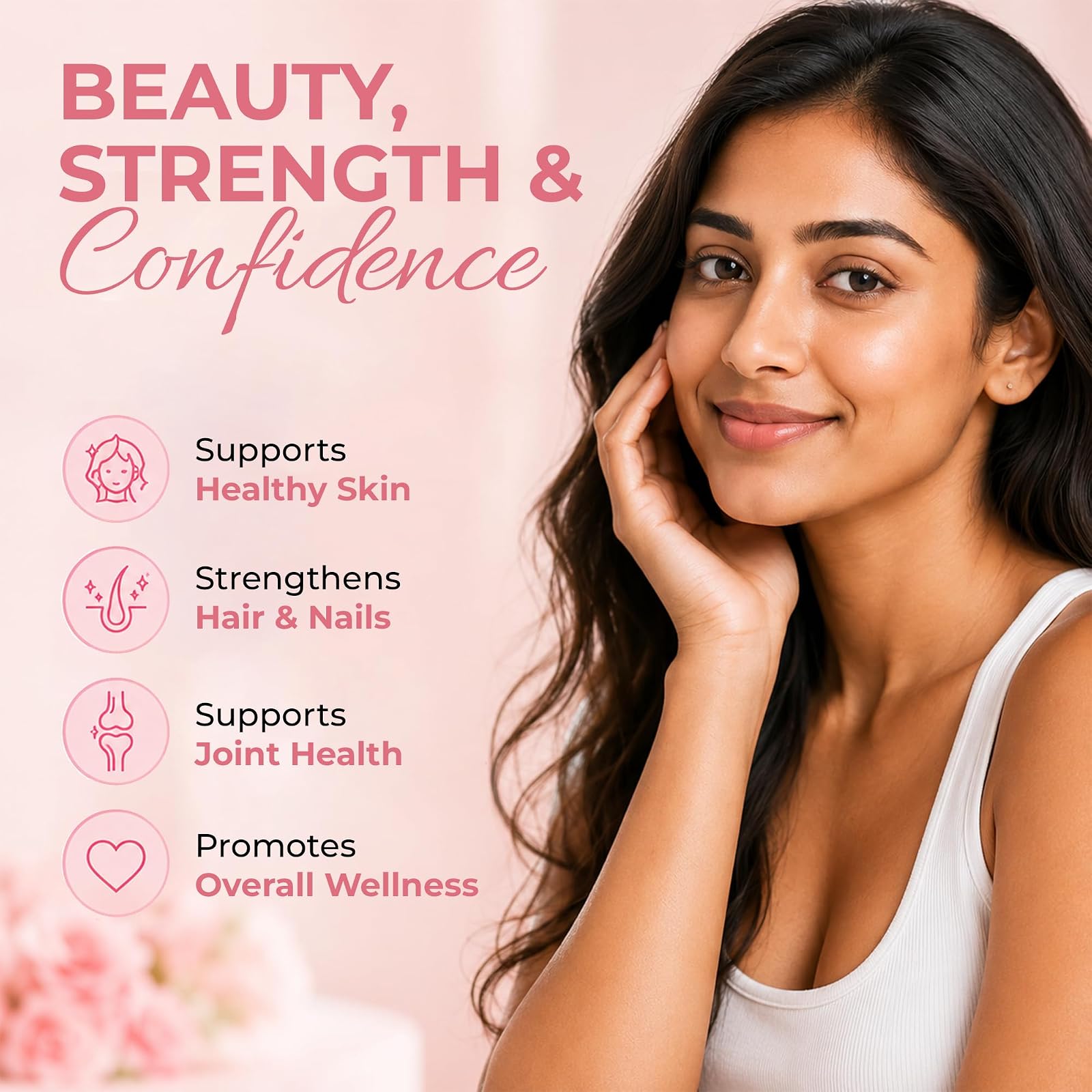 Collagen peptides for youthful skin