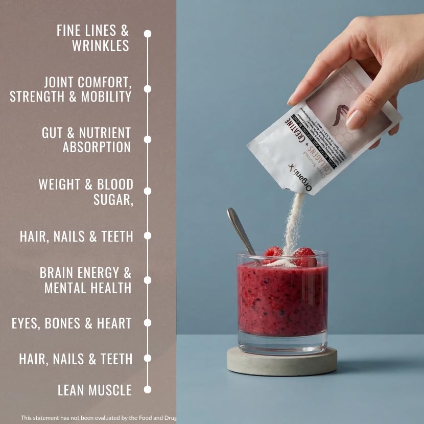 Collagen peptides with creatine benefits
