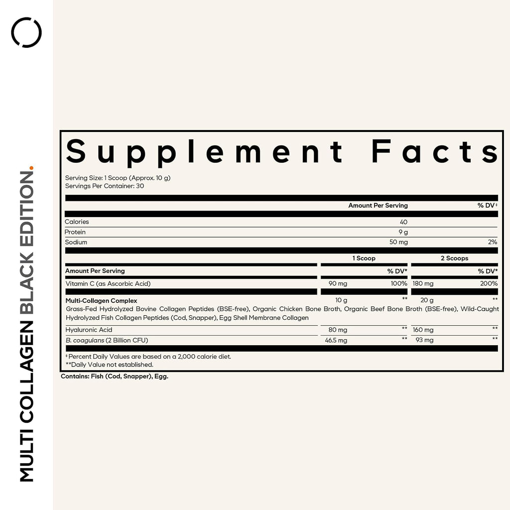 Collagen peptides with probiotics