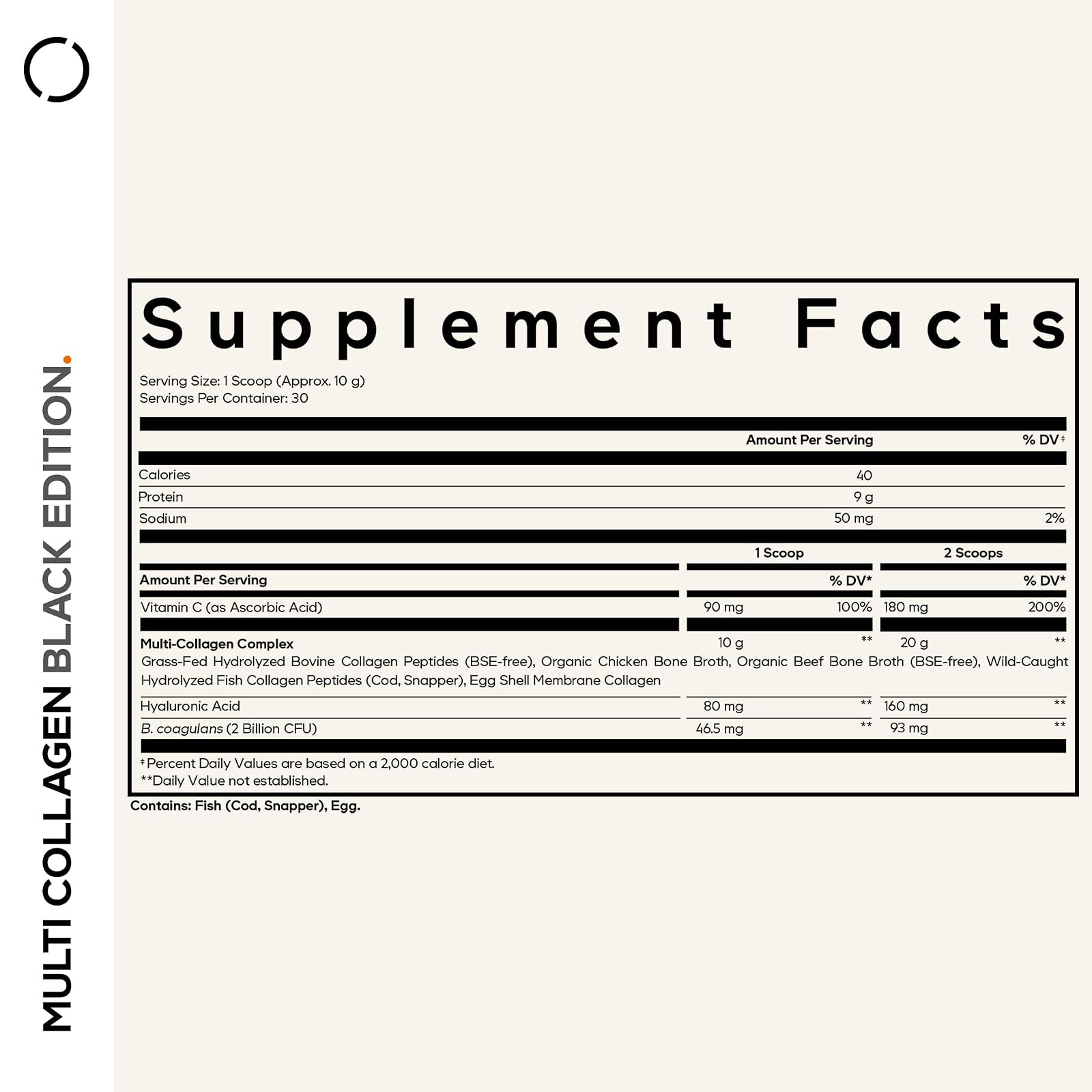 Collagen peptides with probiotics
