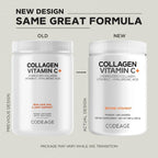 Collagen peptides with vitamin C boost