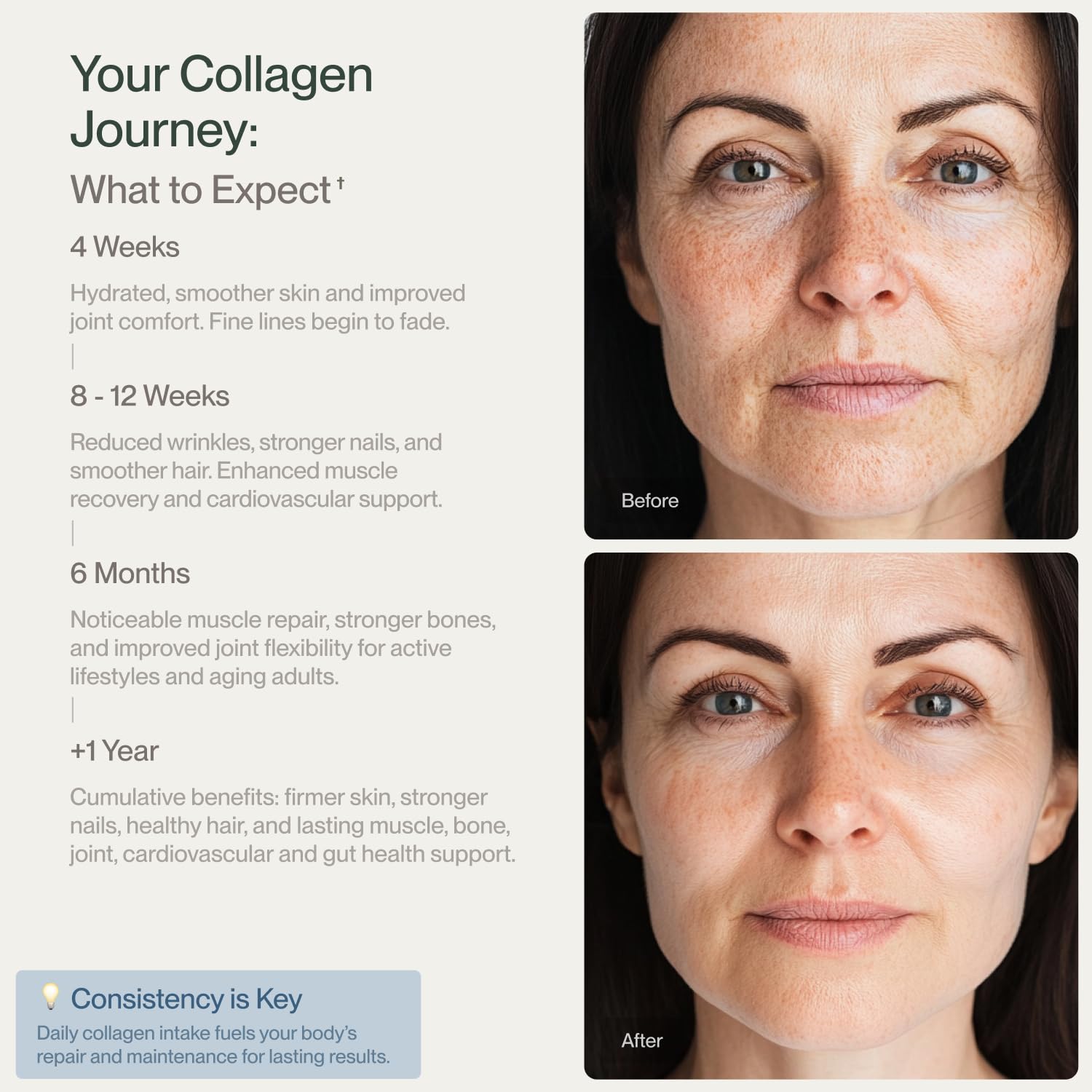 collagen powder boosts skin elasticity