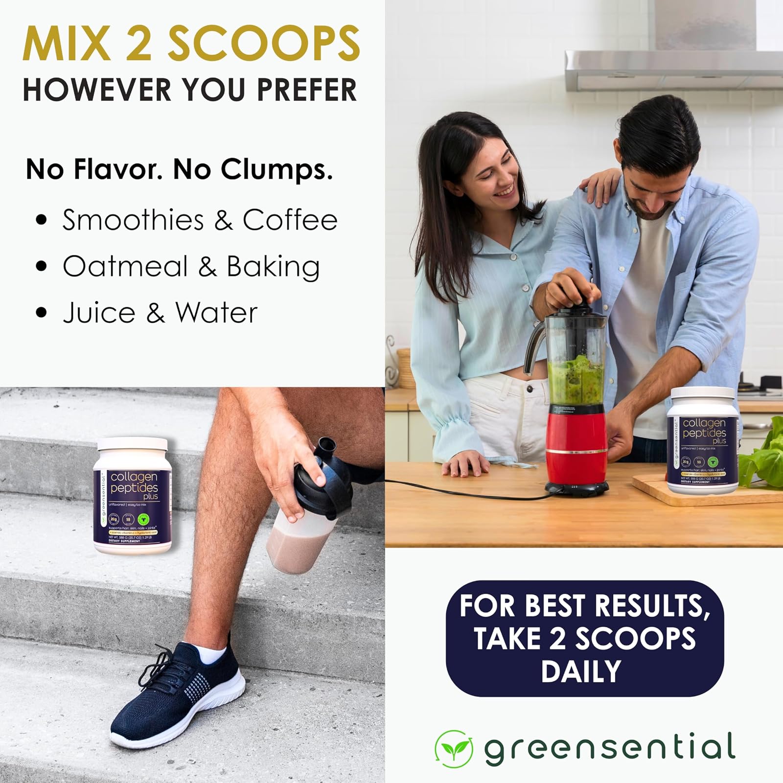 Collagen powder for daily nutritional boost