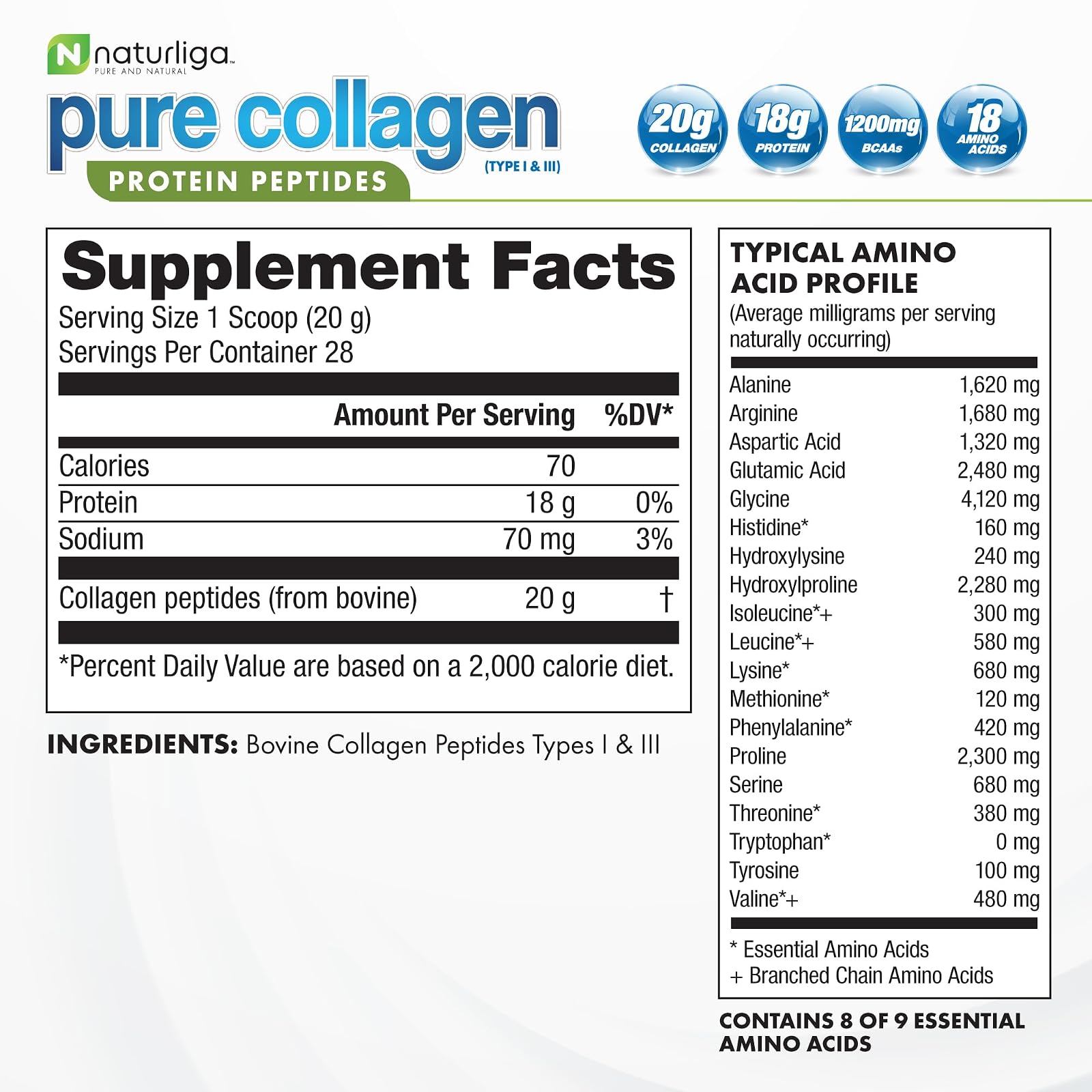 Collagen powder for healthy hair
