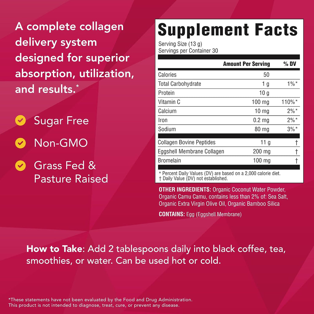 Collagen powder for healthy skin