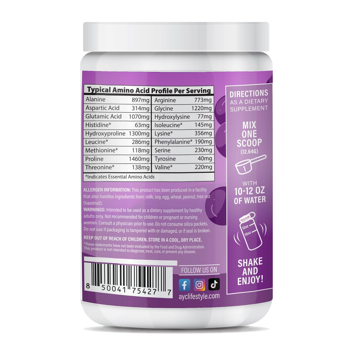 Collagen powder for healthy skin