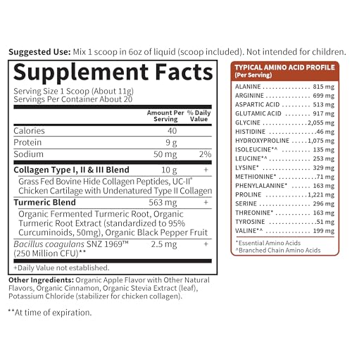 Collagen powder with turmeric for wellness