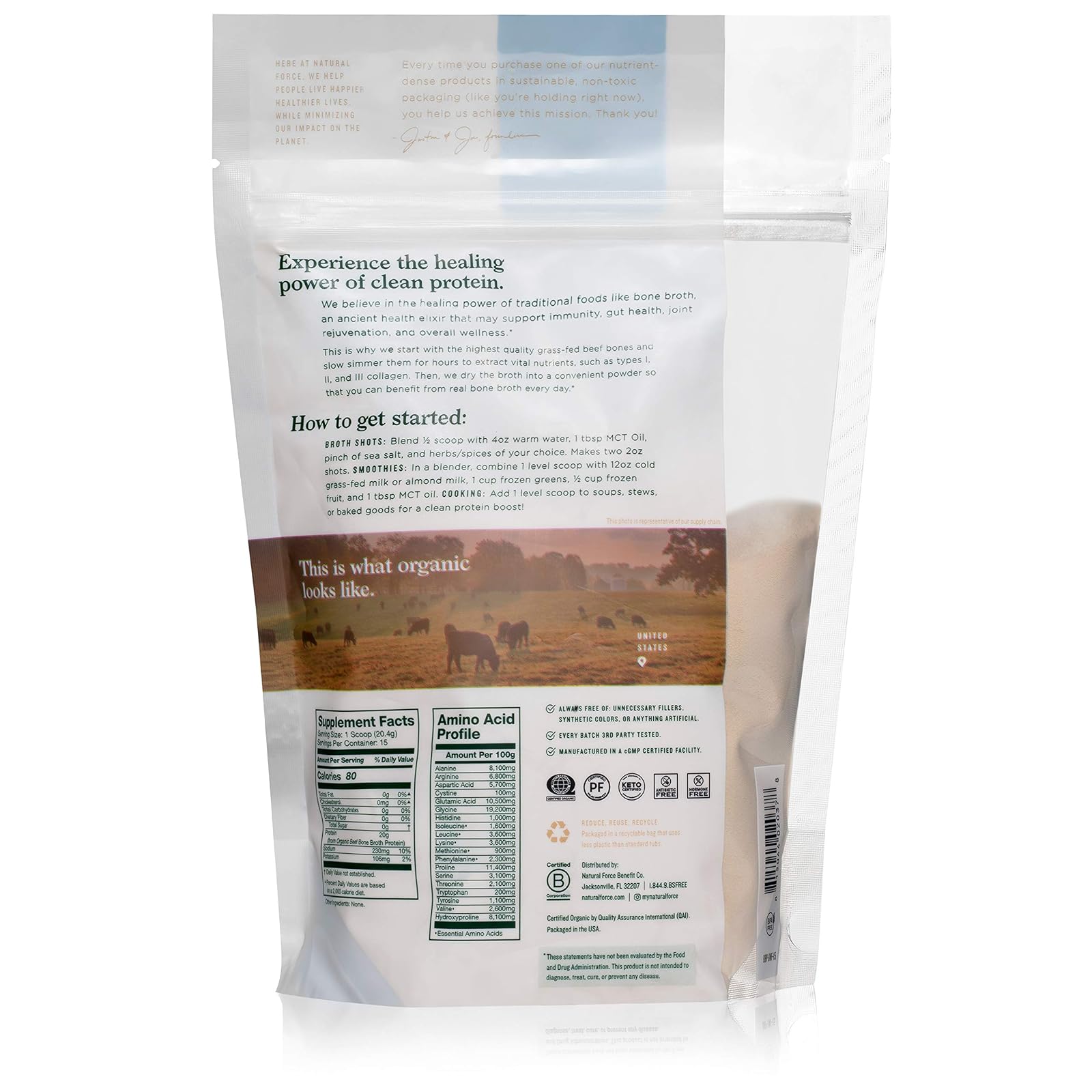 collagen-rich bone broth supplement