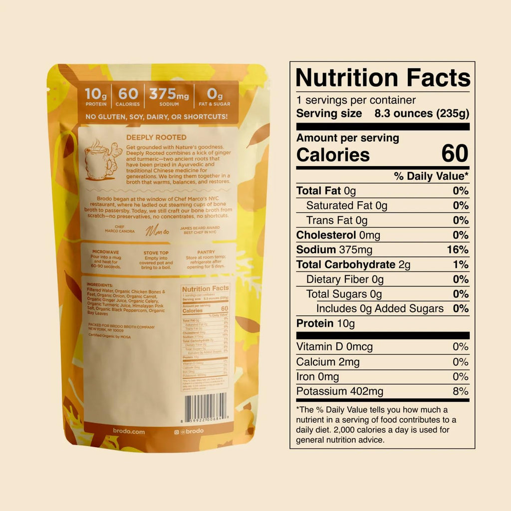 collagen-rich chicken broth beverage