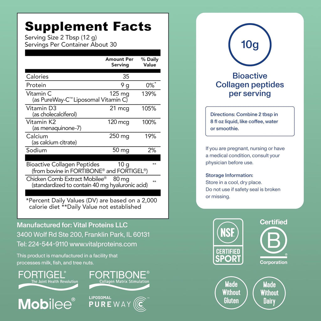 Collagen supplement for active lifestyle