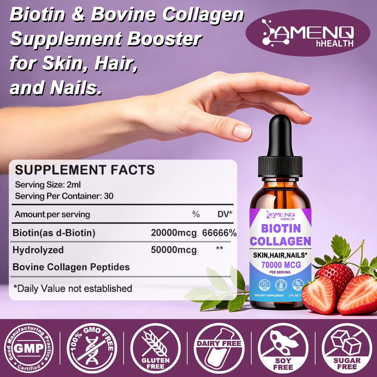 Collagen support for hair growth