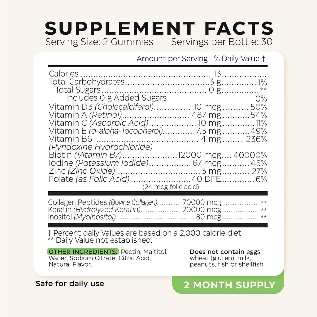 collagen support with biotin gummies