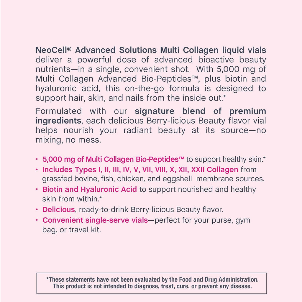 collagen vials for convenient use