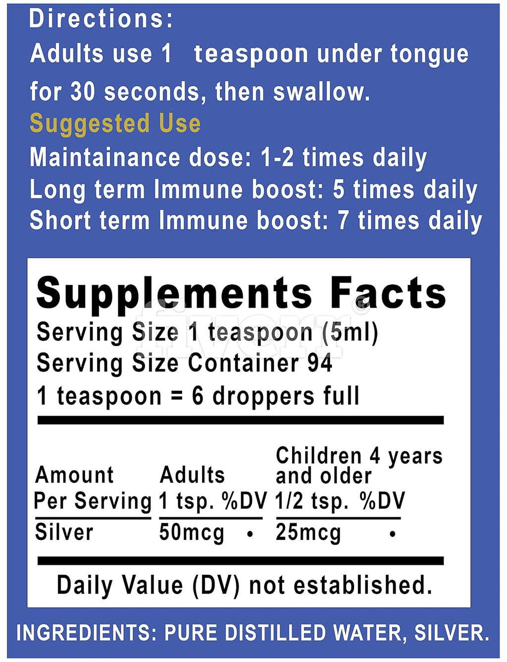 Colloidal silver for immune support