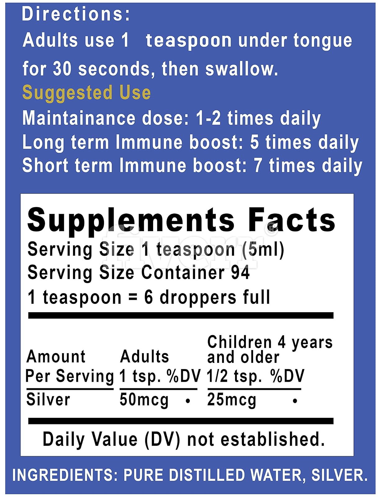 Colloidal silver for immune support