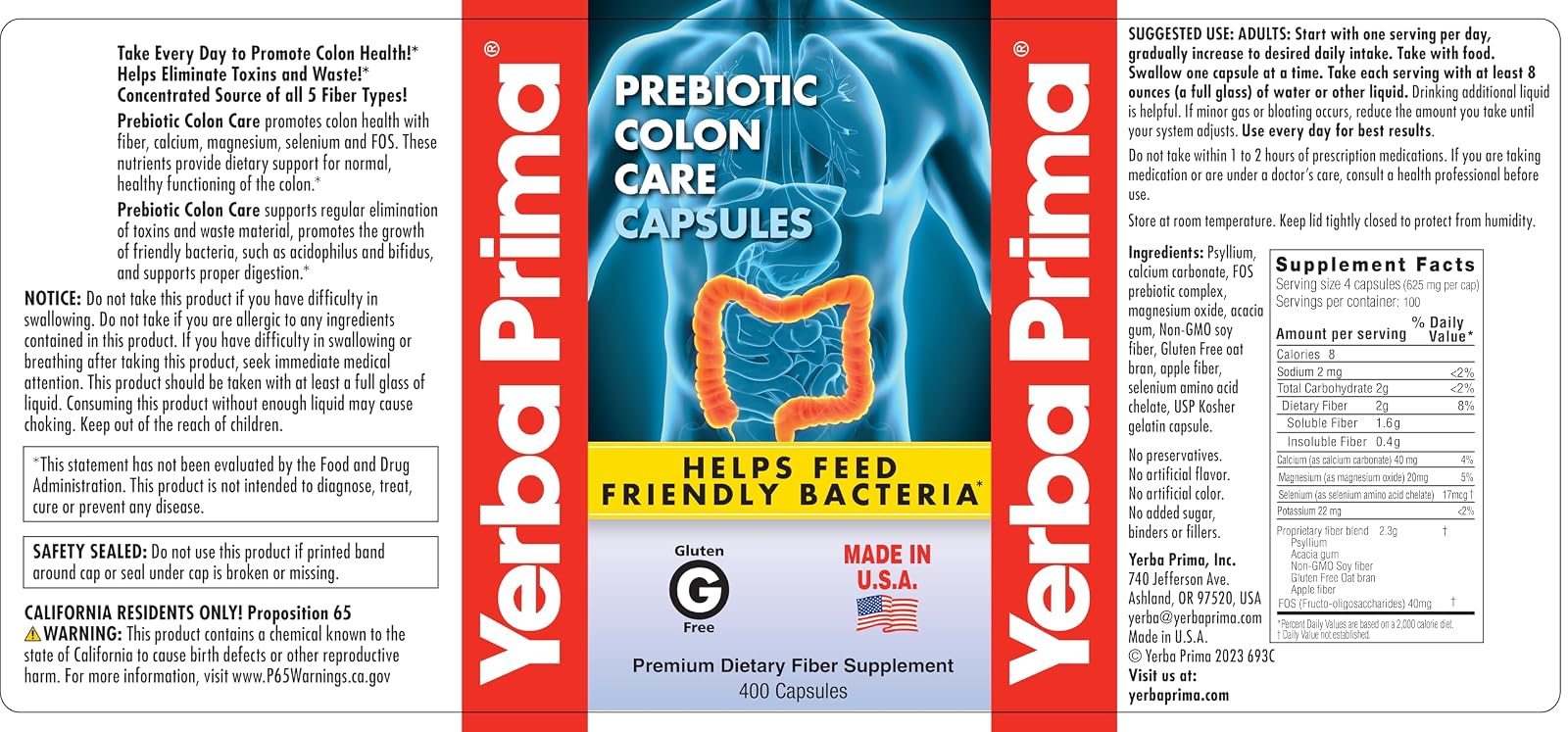 Colon care capsules for daily use