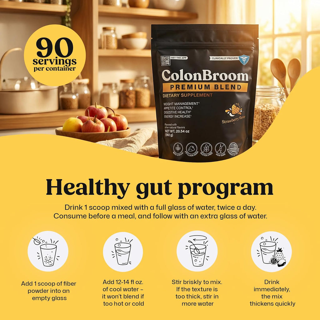ColonBroom psyllium husk for bloating relief