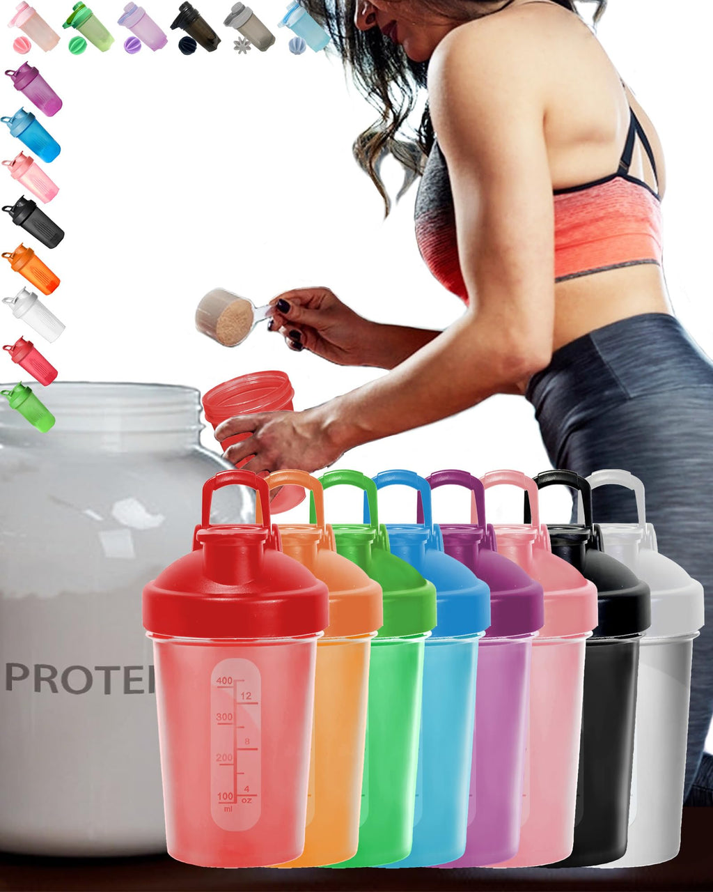 colorful noni protein shaker set