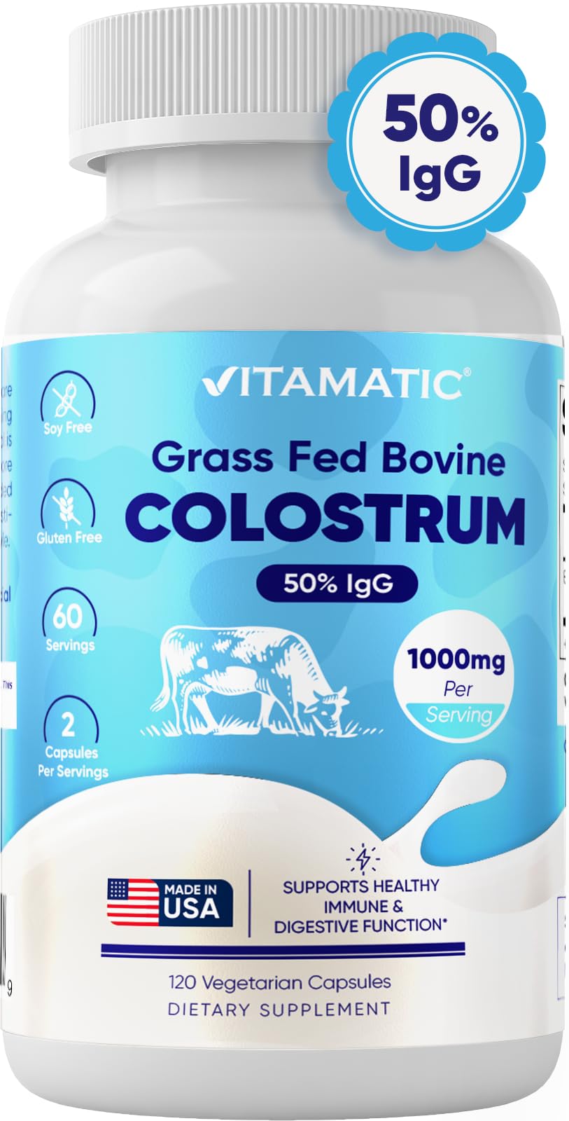 Colostrum capsules for beauty and wellness