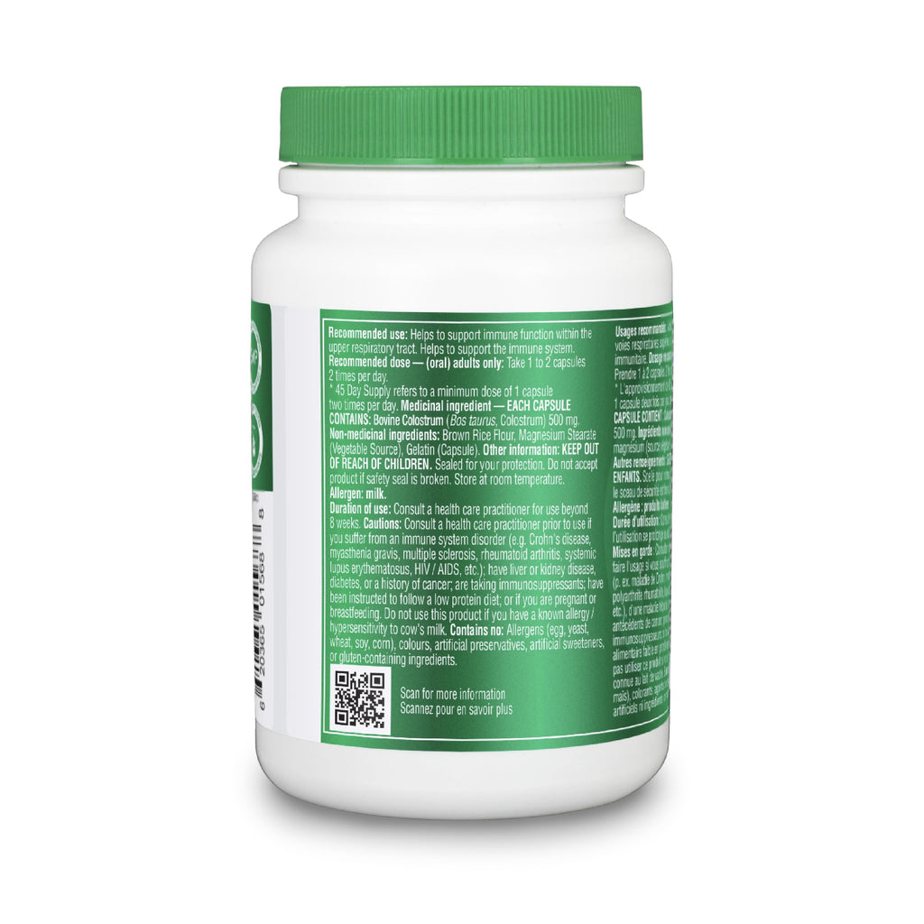 Colostrum capsules for digestive health