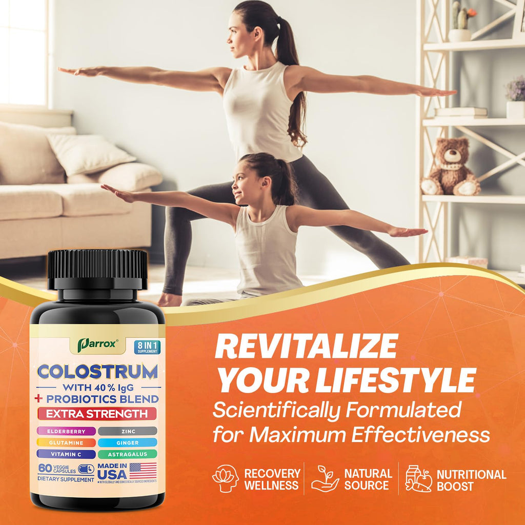 Colostrum capsules for enhanced recovery