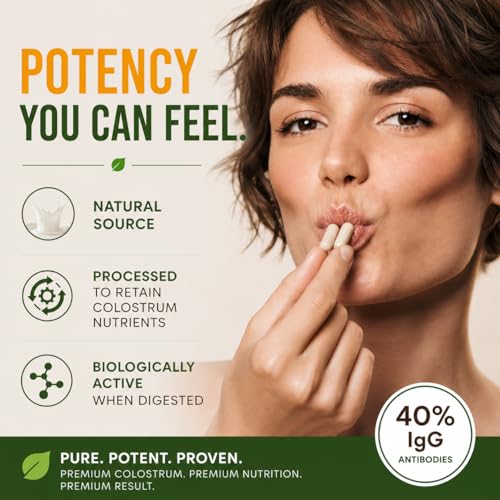 Colostrum capsules for overall health benefits