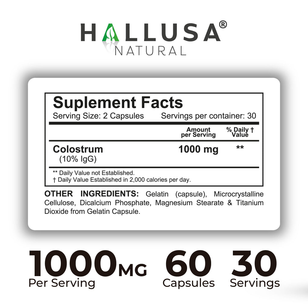Colostrum capsules for overall wellness