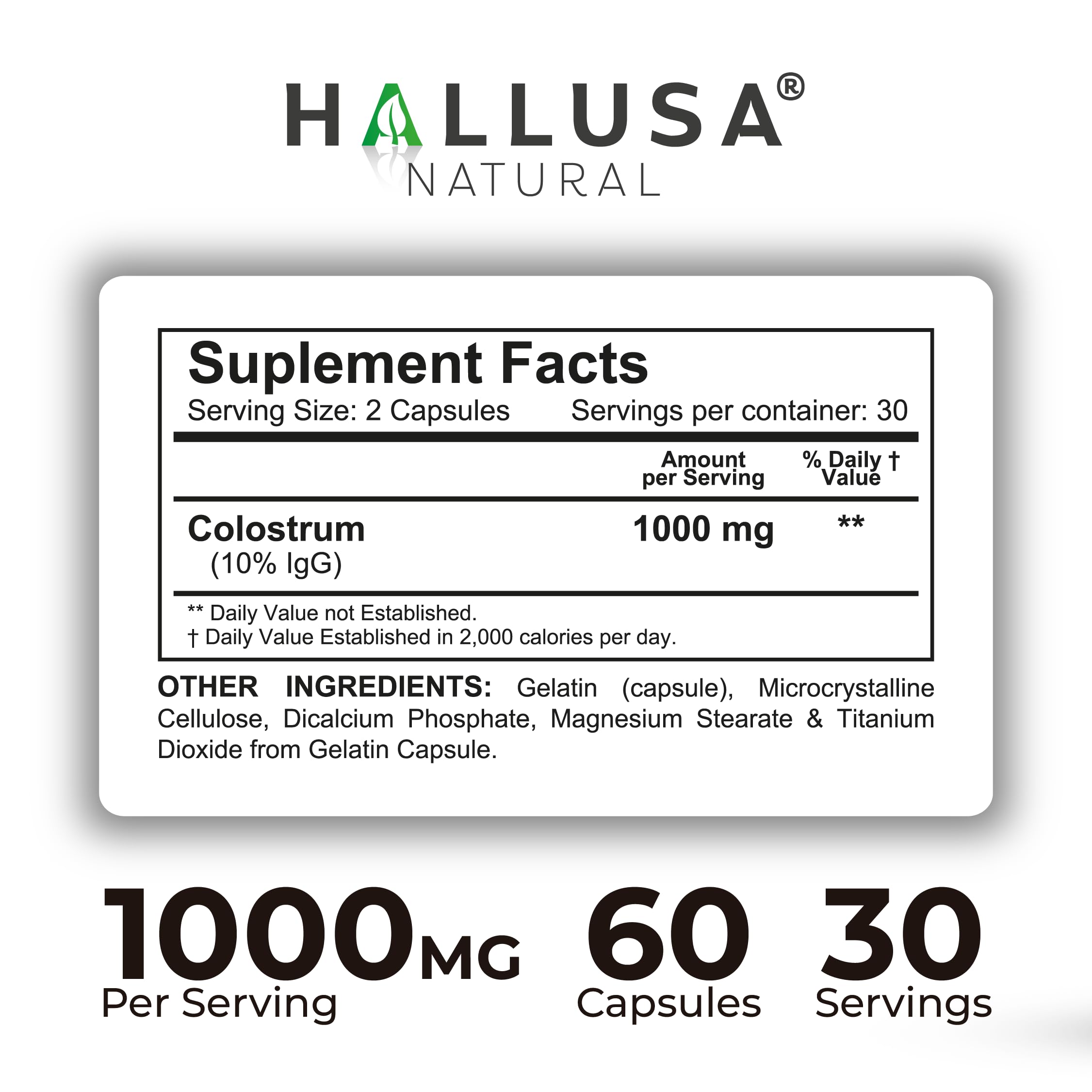 Colostrum capsules for overall wellness