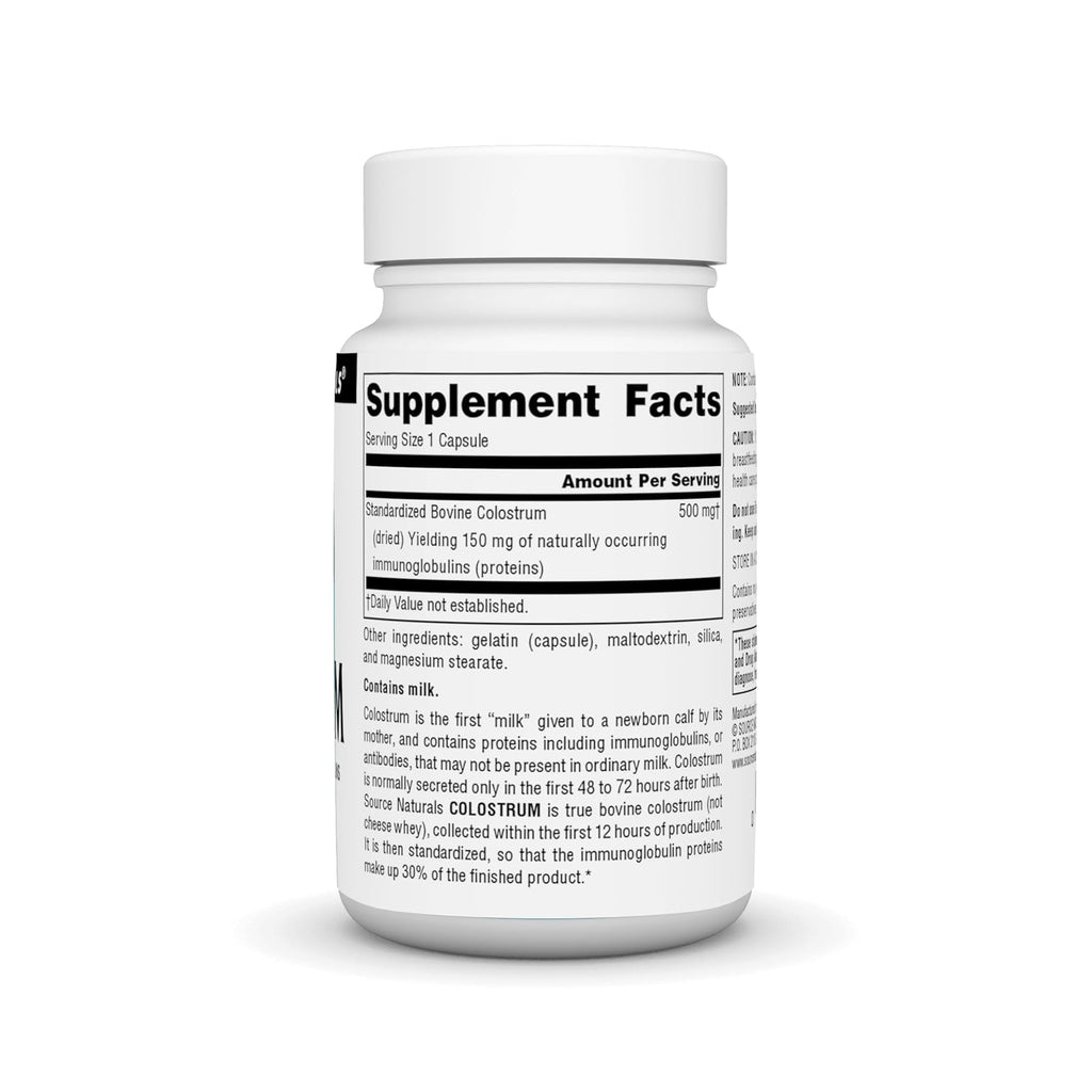 Colostrum capsules with 30% immunoglobulins