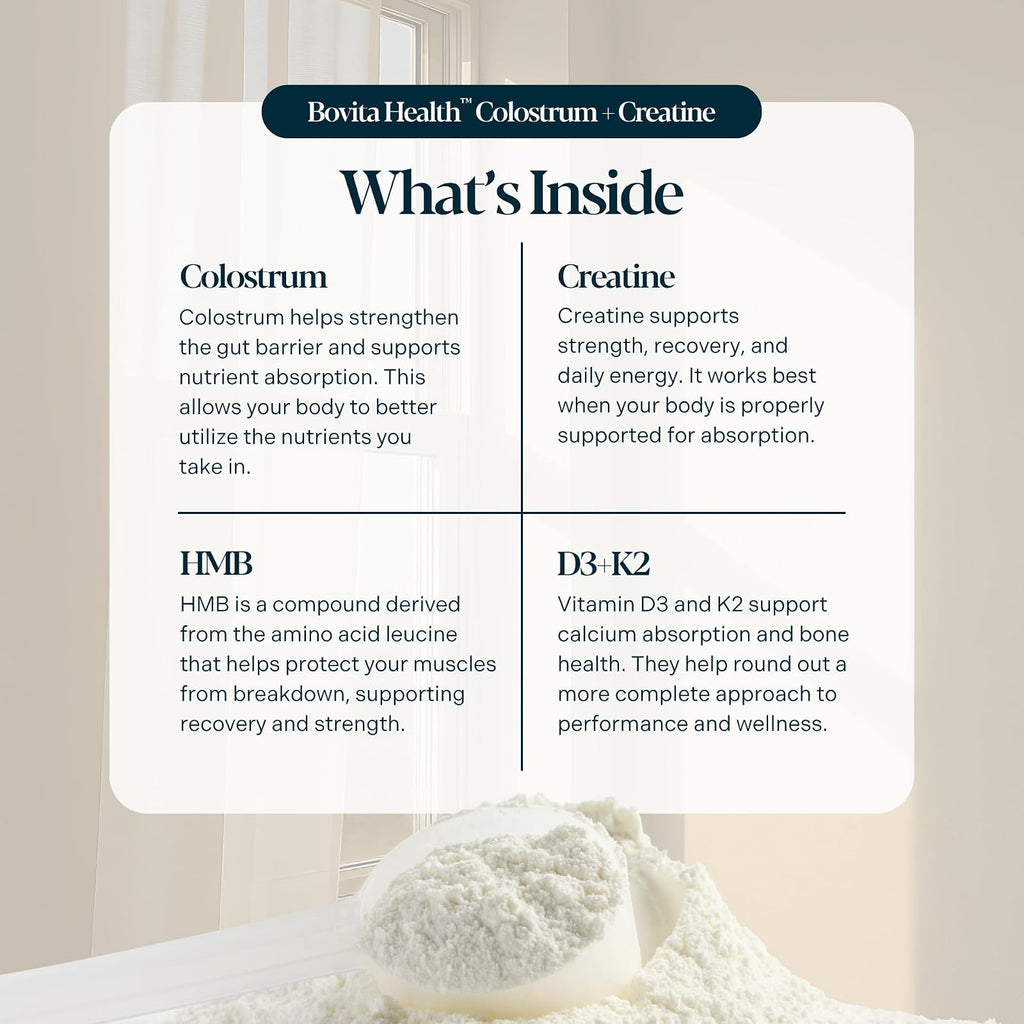 Colostrum creatine for enhanced performance