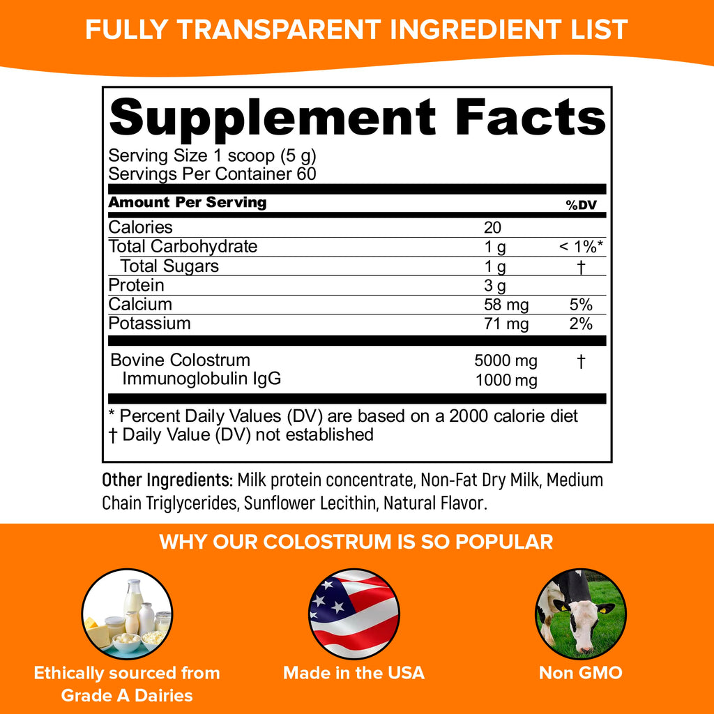 Colostrum for enhanced immune function