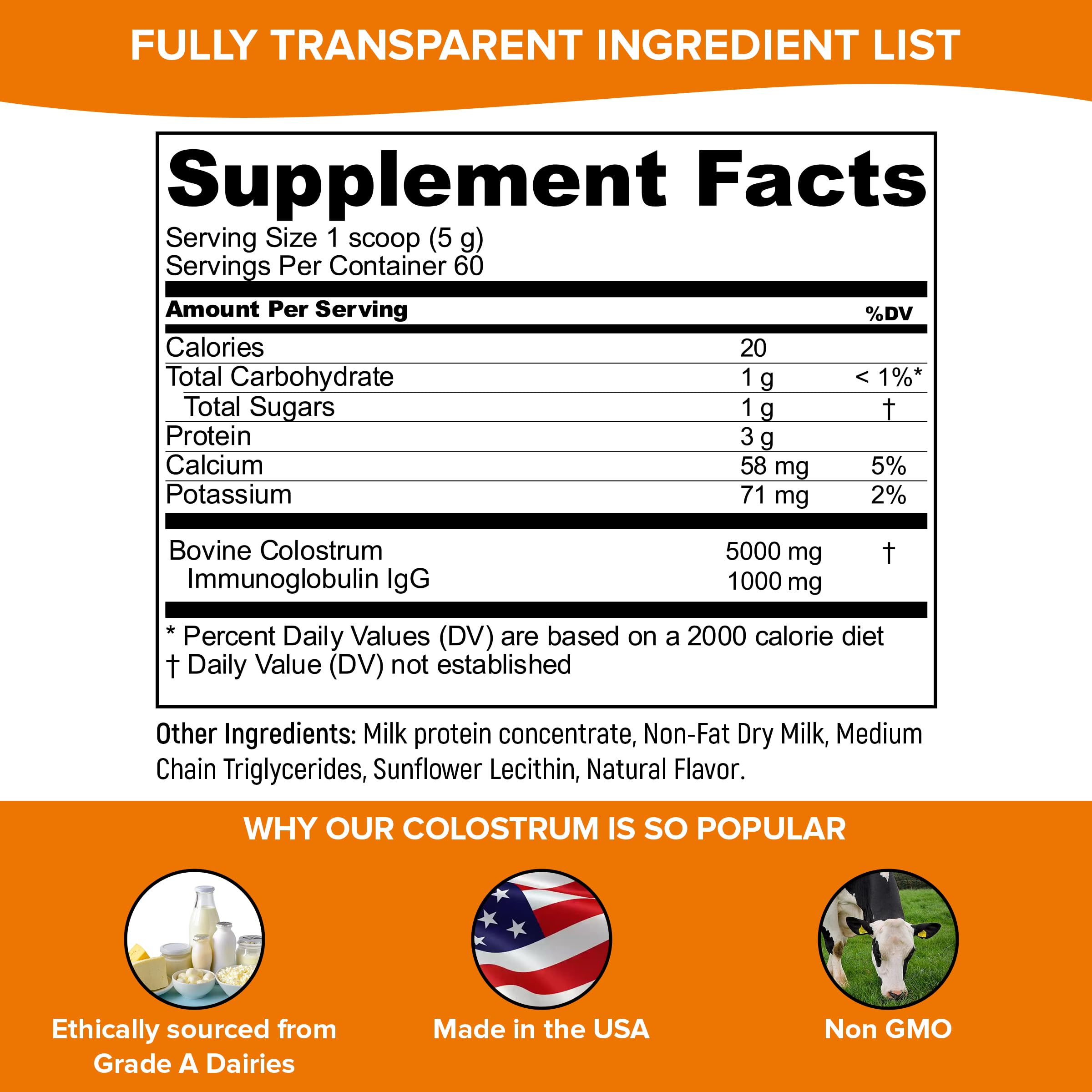 Colostrum for enhanced immune function