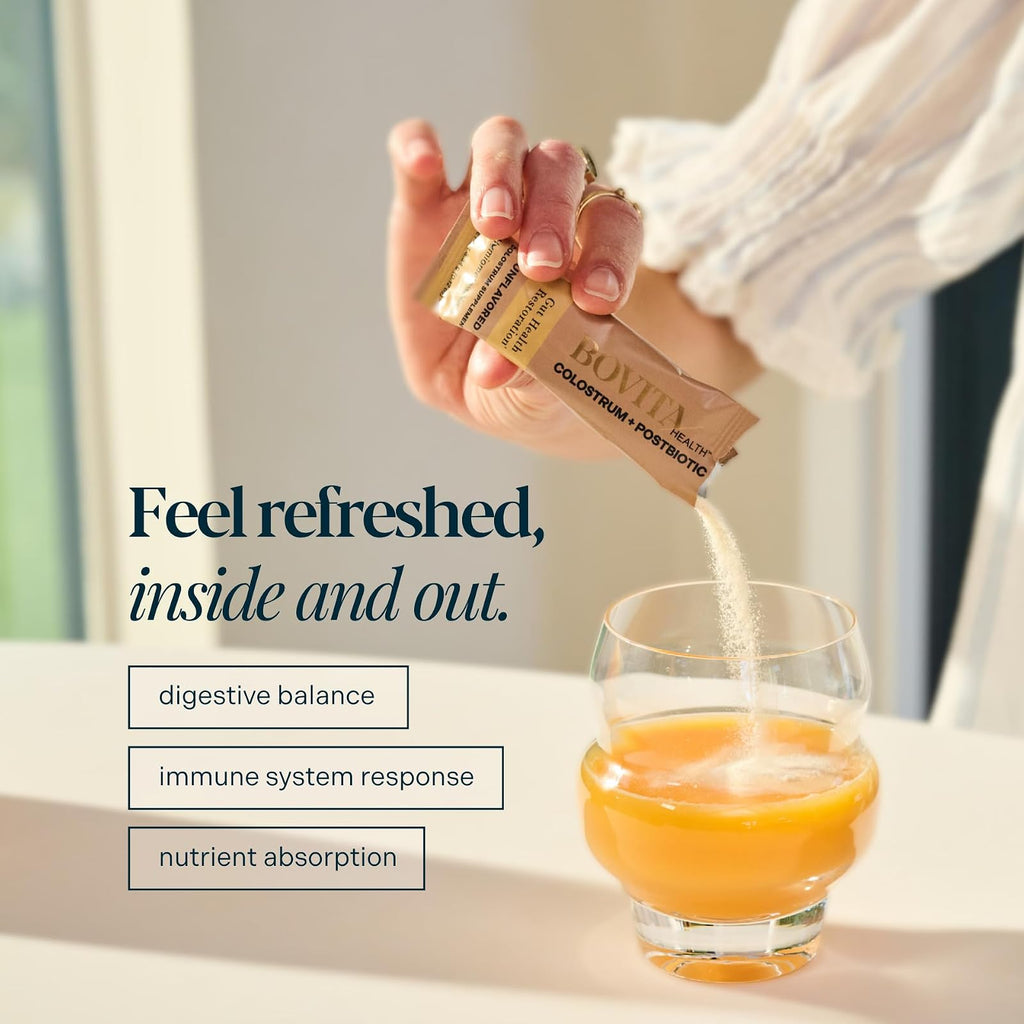 Colostrum postbiotic powder for daily wellness